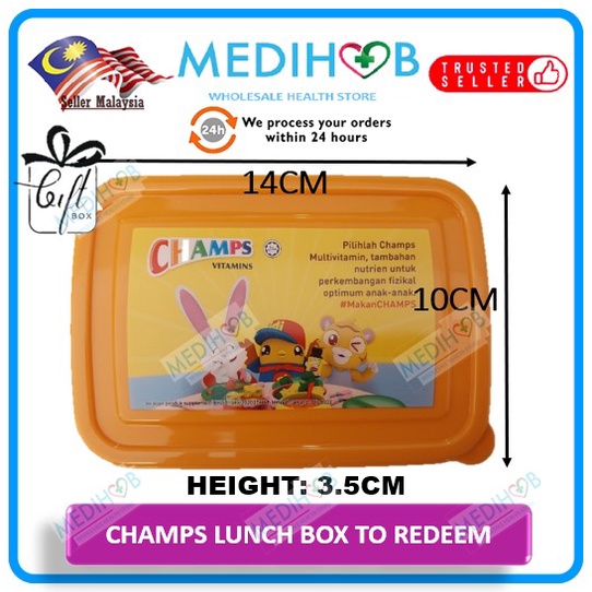 [GIFT TO REDEEM] Champs Lunch Box for Children 1 unit | Shopee Malaysia