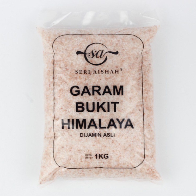 SERI AISHAH Garam Bukit Organik Merah Kasar Kecil Himalayan pink salt ...