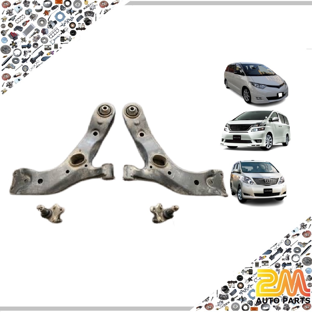 ORIGINAL USED FROM JAPAN LOWER ARM & BALL JOINT FRONT - TOYOTA ESTIMA ACR50 2006-2018 / VELLFIRE ...