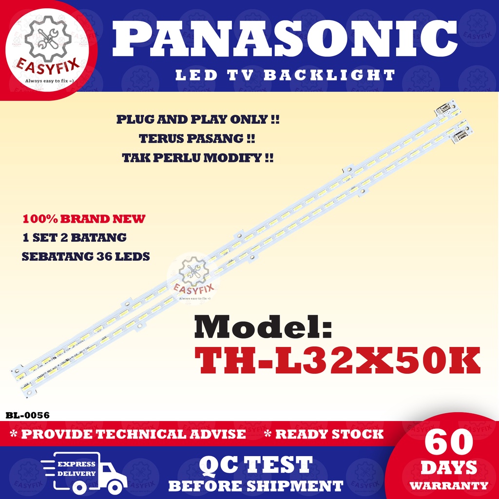 TH-L32X50K PANASONIC 32 INCH LED TV BACKLIGHT ( LAMPU TV ) L32X50K 32 ...