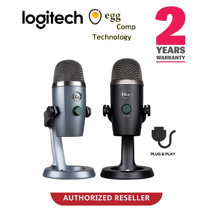 BLUE YETI NANO PREMIUM ( LOGITECH ) Dual-Pattern USB Microphone with ...