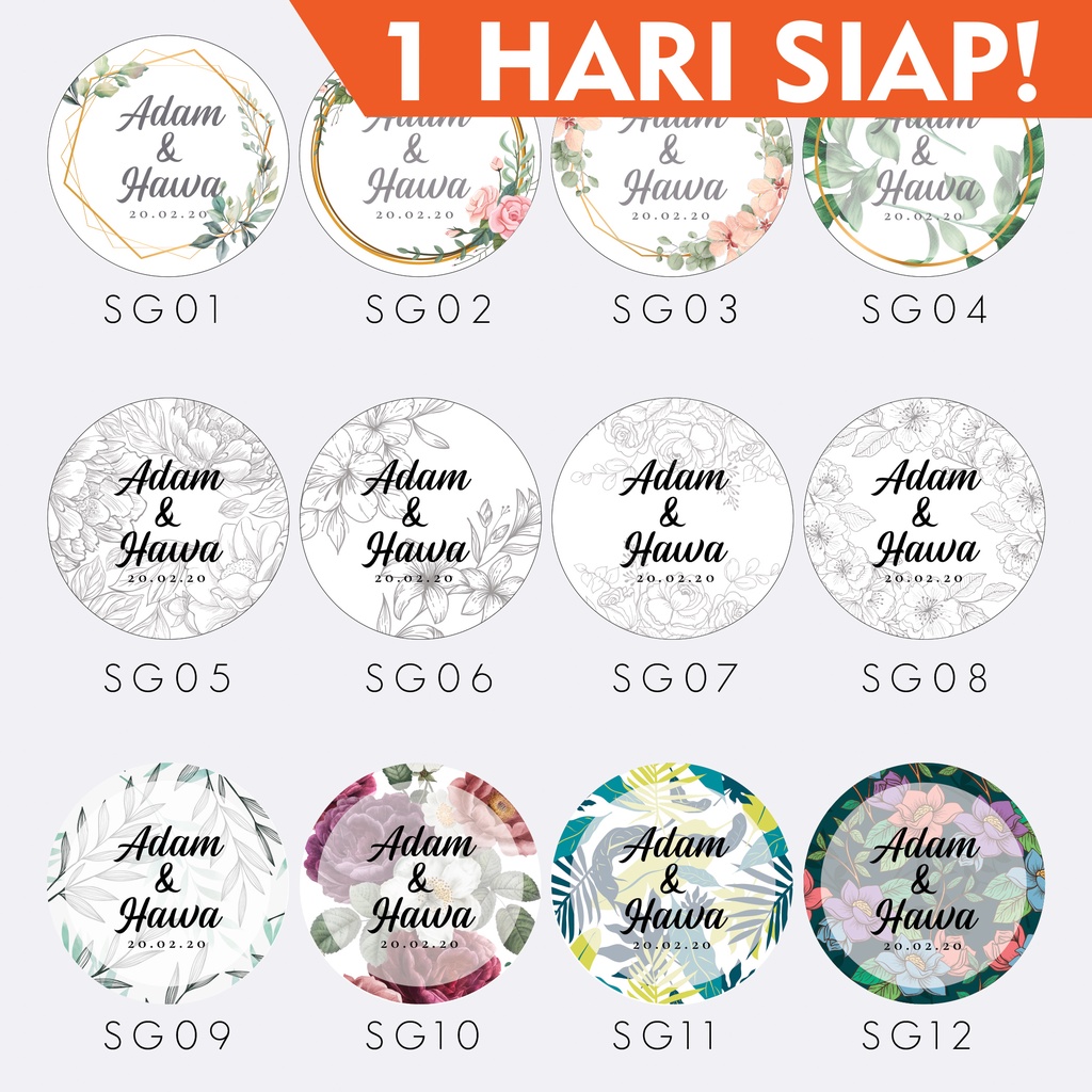 STICKER LABEL DOORGIFT | GOODIES KAHWIN WEDDING TUNANG MURAH | 4CM ...