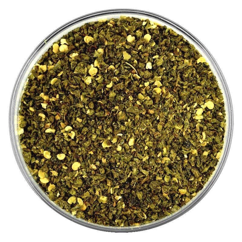 Mexico green jalapeno chili pepper flakes/powder (Capsicum anuum) chile ...