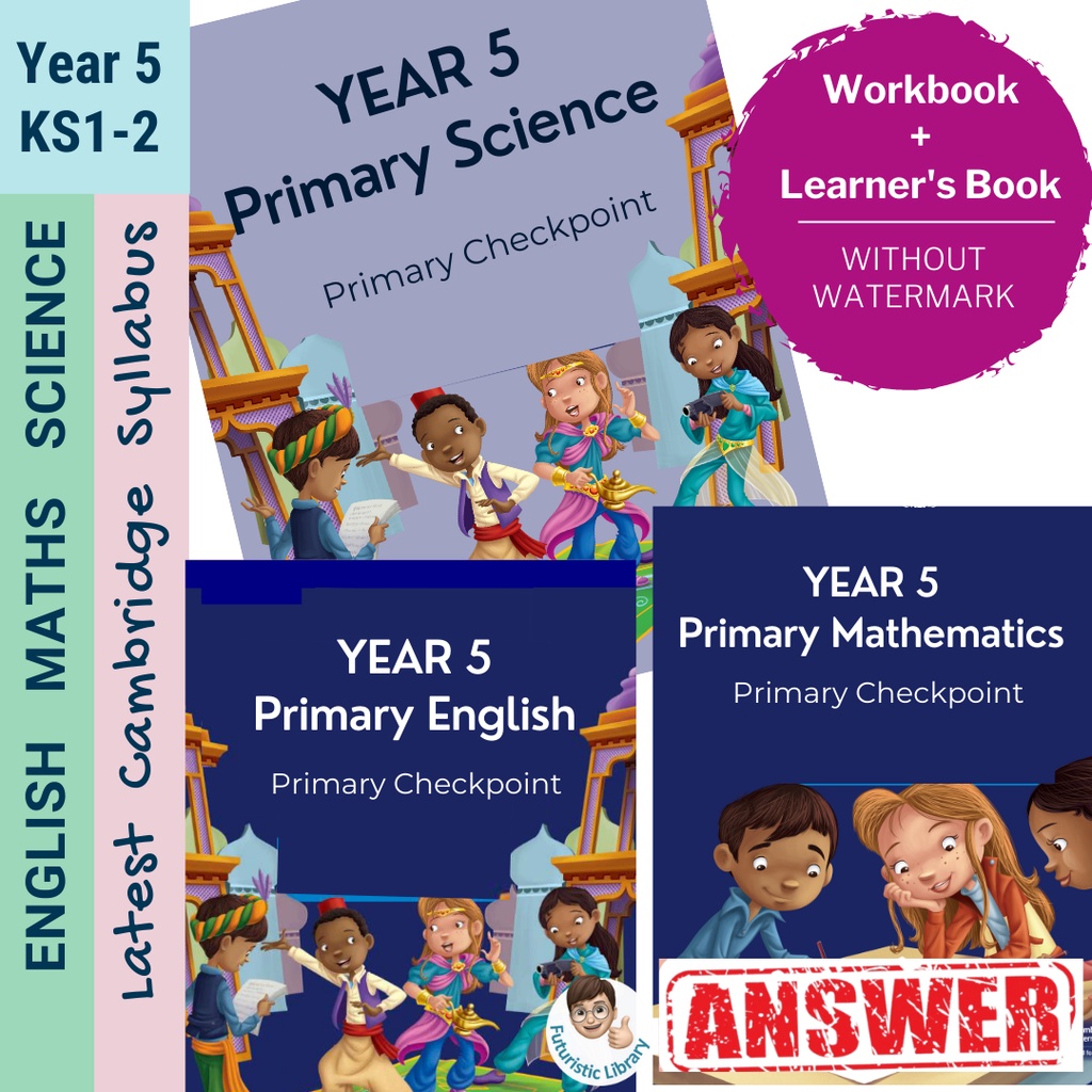 25🅿 Year 5 NEW Cambridge Primary English Science Mathematics Workbook 5 ...