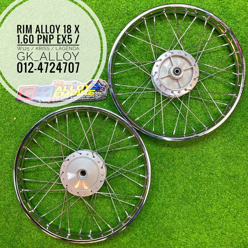 SET RIM ALLOY 18 x 1.60 PNP MOTOR EX5 DREAM / WAVE100 , W125, LAGENDA ...