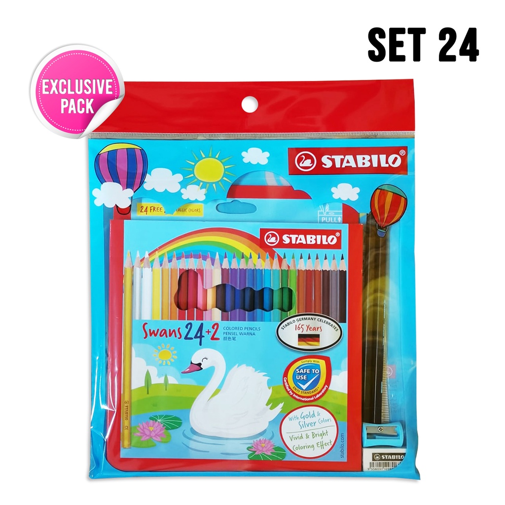 Stabilo Super Value Pack Back to School Door Gift Stationery Set Kids ...