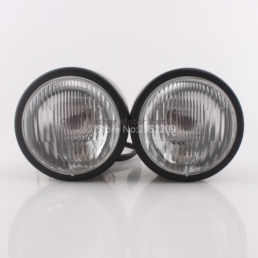 Motorcycle Double Lamp Headlight For Choppers Cafe racers street ...