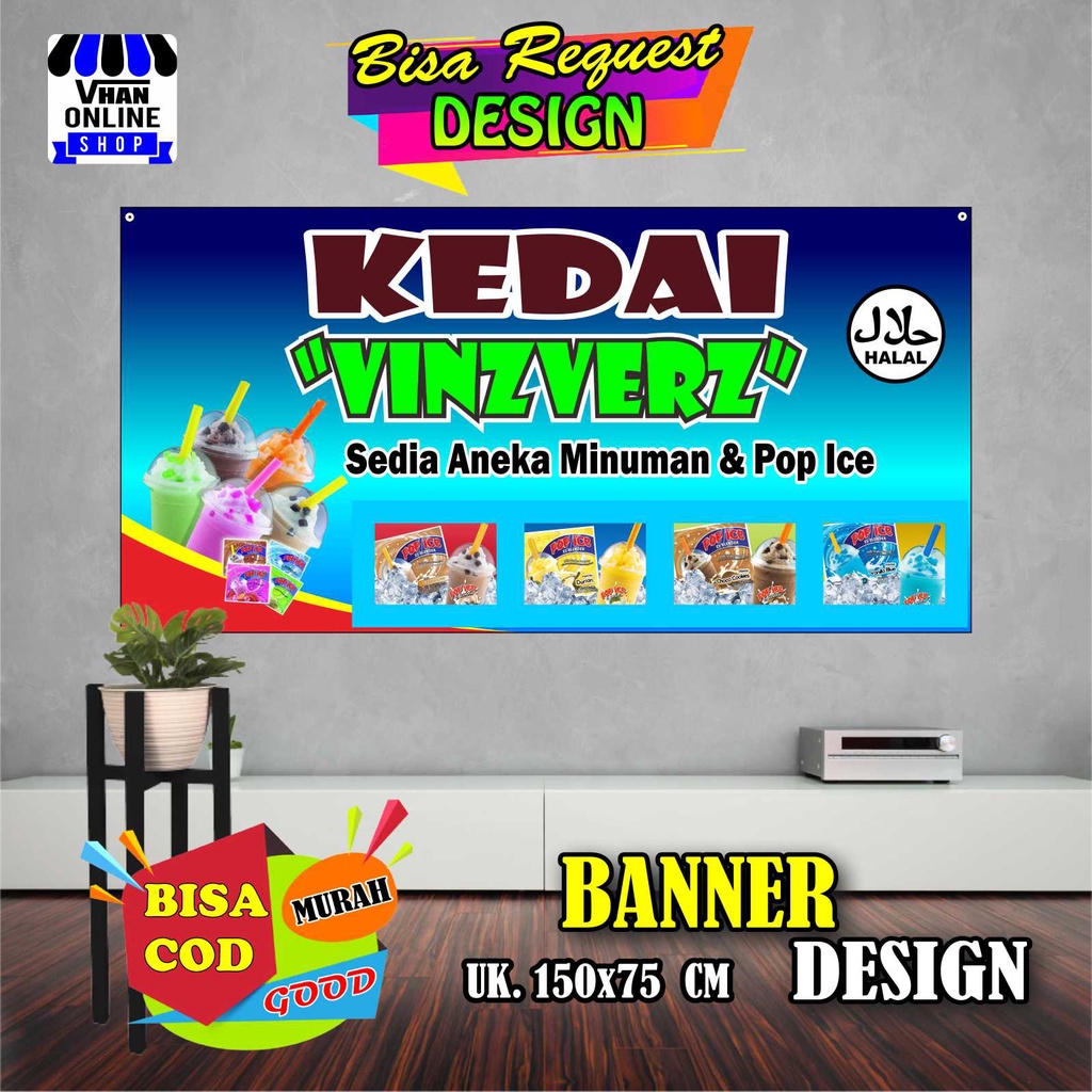 Pop Ice, Pop Ice Blend, Drink, Good Selling Banner Banner | Shopee Malaysia