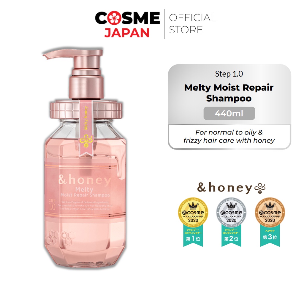 &honey Melty Moist Repair Shampoo 1.0 for Warped & Damage Hair (440ml) | Shopee Malaysia