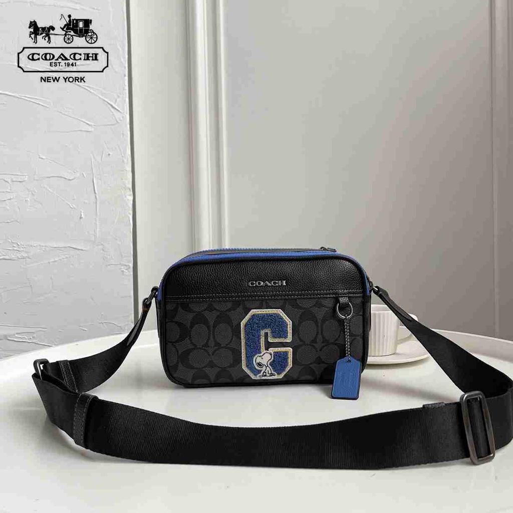 100% original Coach One shoulder bag Men messenger bag with receipt ...