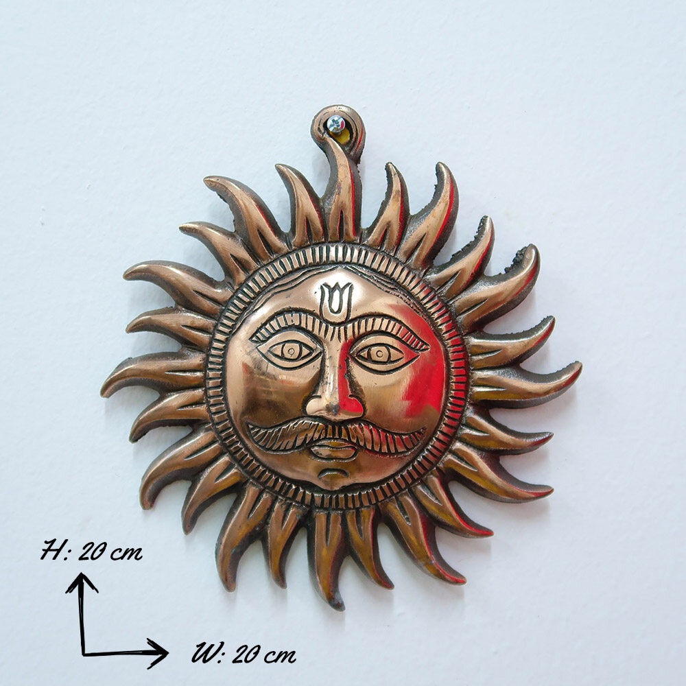 Sun Surya Suraj Antique Copper Mix Big Wall Hanging | Shopee Malaysia