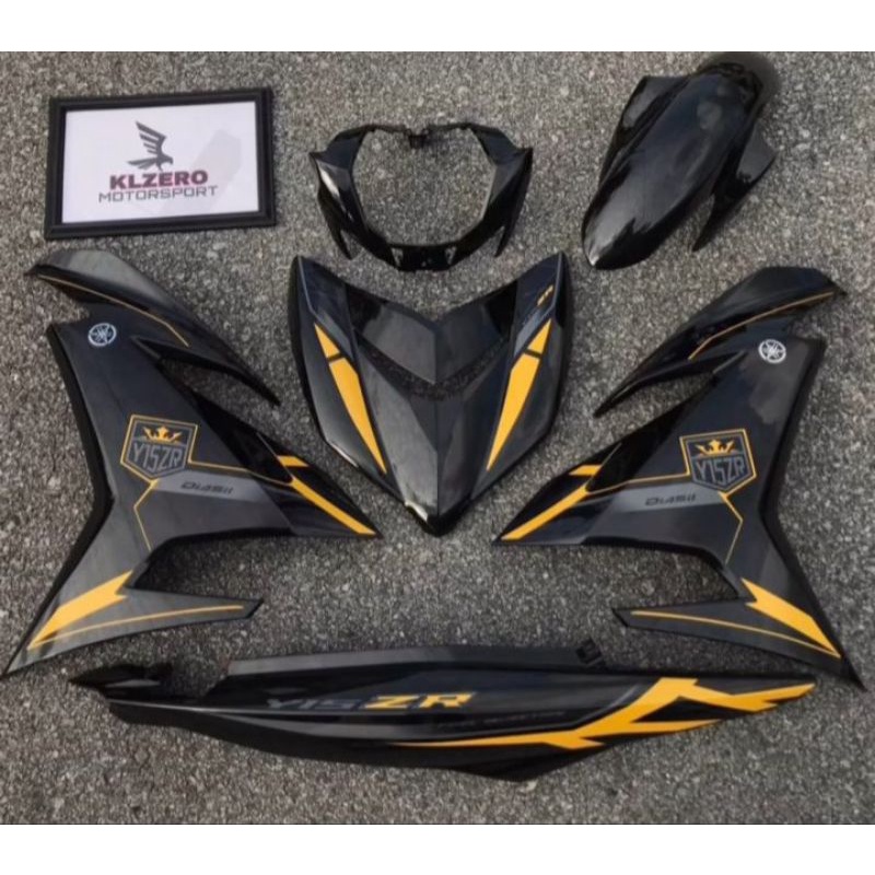 COVERSET Y15 V1/V2 HITAM KUNING BUMBLEBEE CUSTOM 🔥 | Shopee Malaysia