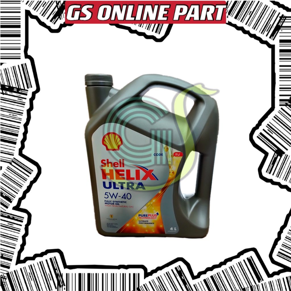 SHELL HELIX ULTRA 5W40 FULLY SYNTHETIC ENGINE OIL 4L 100% ORIGINAL MADE ...