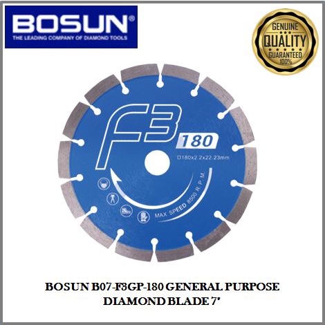 BOSUN B07-F3GP-180 GENERAL PURPOSE DIAMOND BLADE 7" | Shopee Malaysia