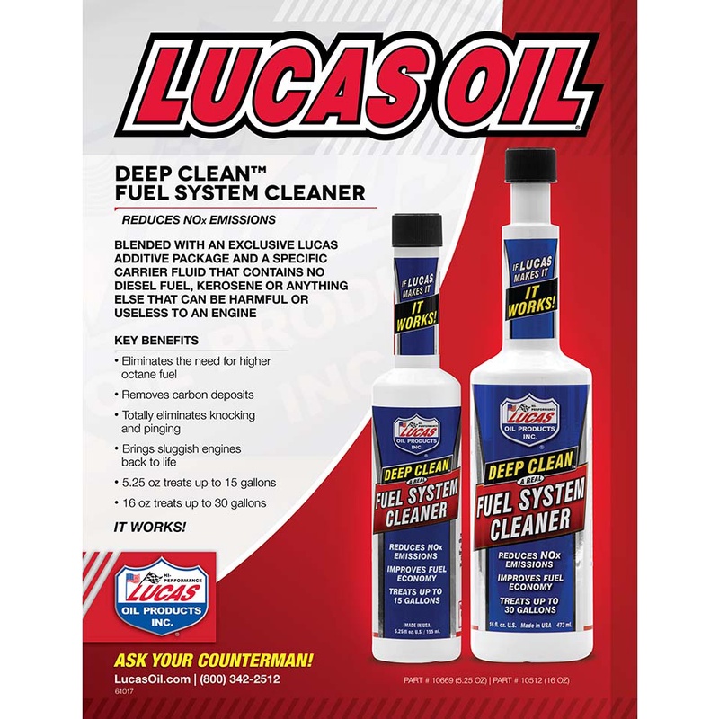 LUCAS OIL Deep Clean Fuel System Cleaner Fuel Injector Cleaner (473ML ...