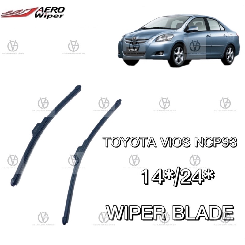 ##AERO WIPER##TOYOTA VIOS NCP93(14*/24*)(1SET)WIPER BLADE | Shopee Malaysia