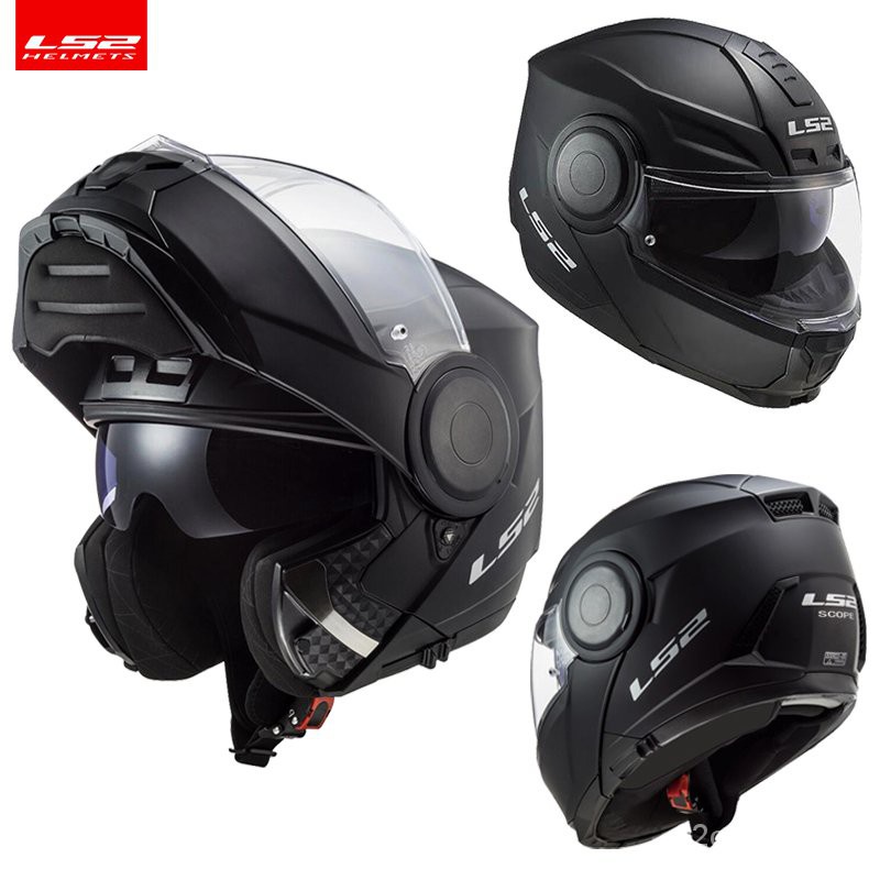 HELMET LS2 Motorcycle Helmets - FF902 Scope Modular Flip Front - MATT ...