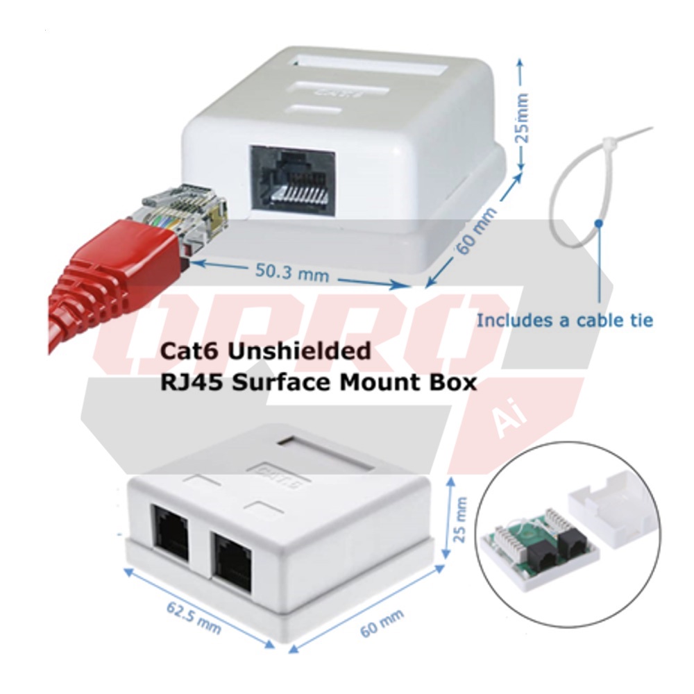TM Passed RJ45 CAT6 Internet Junction Box / Wall Mount Socket Jack ...