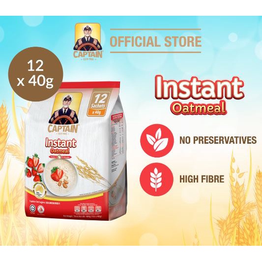 Captain Instant Oats Assorted 480GM 12's x 40GM | Shopee Malaysia