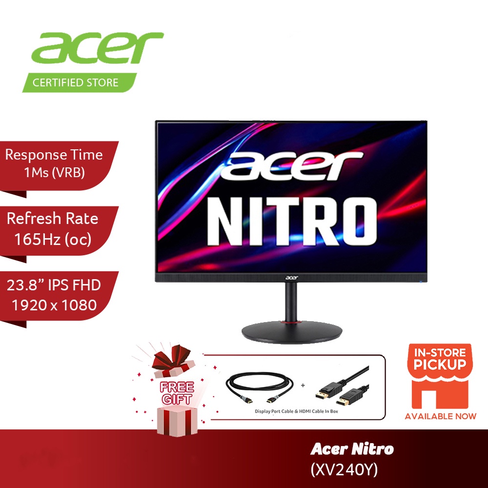 ACER NITRO XV240YP / XV240Y 23.8" FHD IPS 165HZ FREESYNC HDR10 GAMING ...