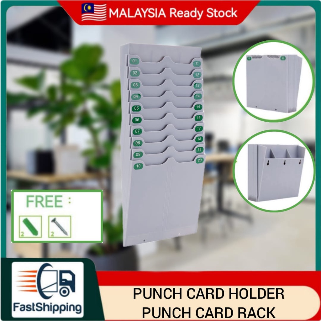 Punch Card Holder丨Punch Card Rack | 20'slot Punch Card Holder *ABS ...