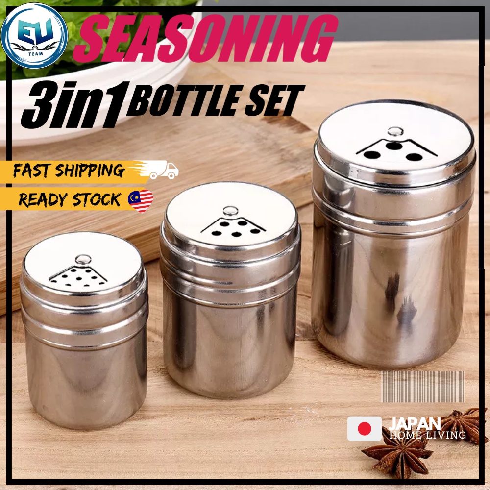 3IN1 pcs per set Stainless steel seasoning bottle ,pepper , condiment ...