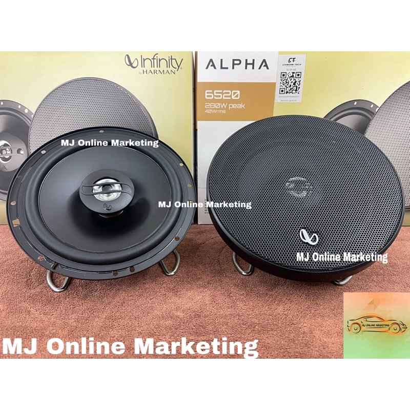 Infinity Alpha 6520 6.5 inch 2 Way Coaxial Car Speakers With Grilles*100%Original*Perodua,Proton ...