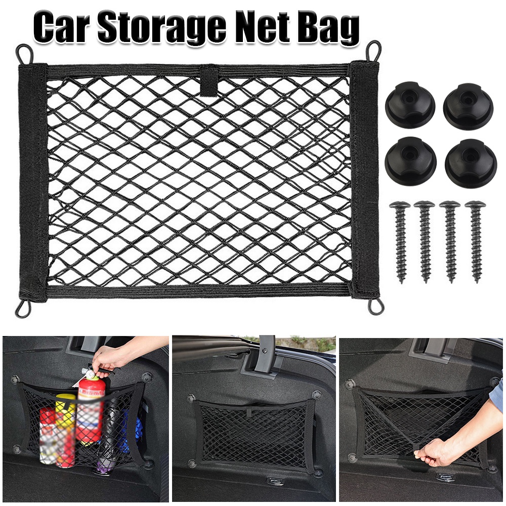 Auto Mesh Organizer Universal Seat Back Net Bag Portable Large Capacity ...