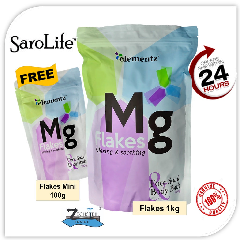 Elementz Magnesium Flakes {1kg} EXPIRY AUG/2027 | Shopee Malaysia