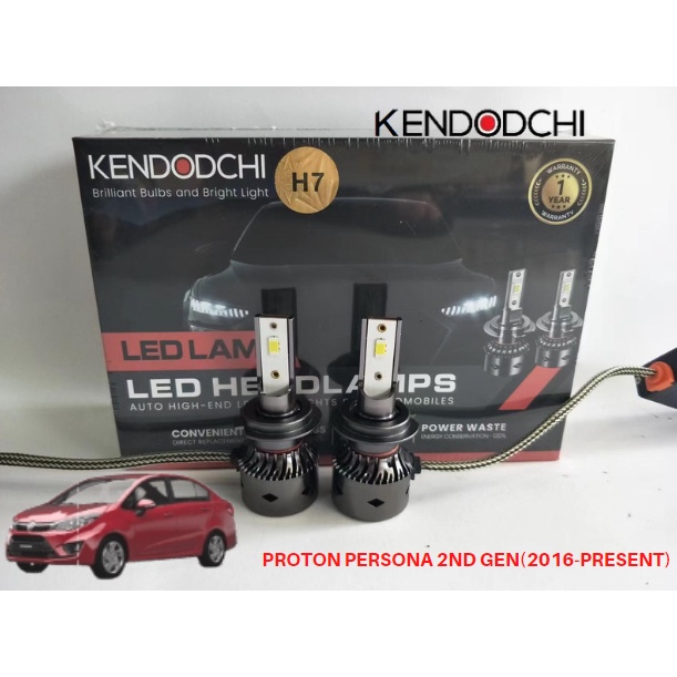 🔥READY STOCK🔥KENDODCHI 2Pcs H7 LED Car Headlight FOR PROTON PERSONA 2ND ...
