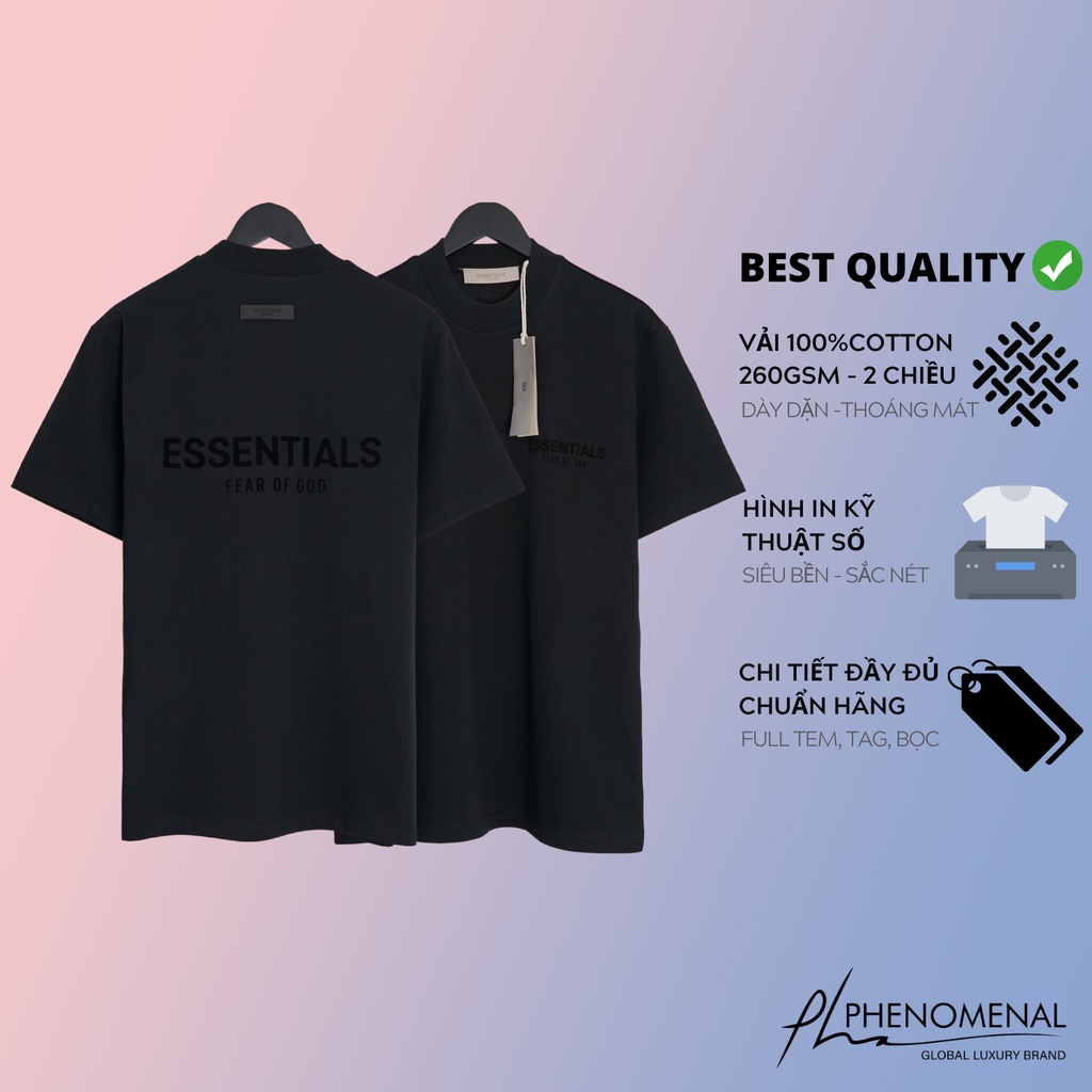 Essentials Ss SS22 Stretch Limo Best T-Shirt - Velvet Logo, Embossed ...