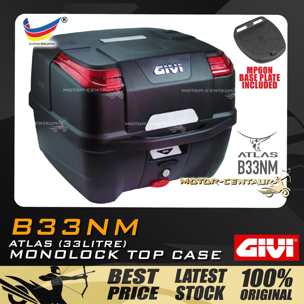 KOTAK/BOX GIVI MONOLOCK TOP CASE B33, B45, B33NM, B33N2M, B33NTM-ADV, B45NM, B45NM-ADV ATLAS ...