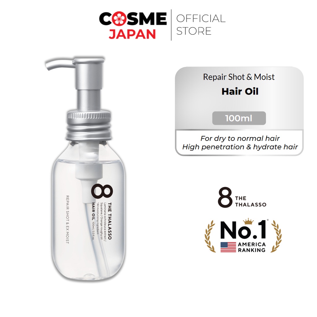 8 The Thalasso Moist Hair Oil (100ml) | Shopee Malaysia