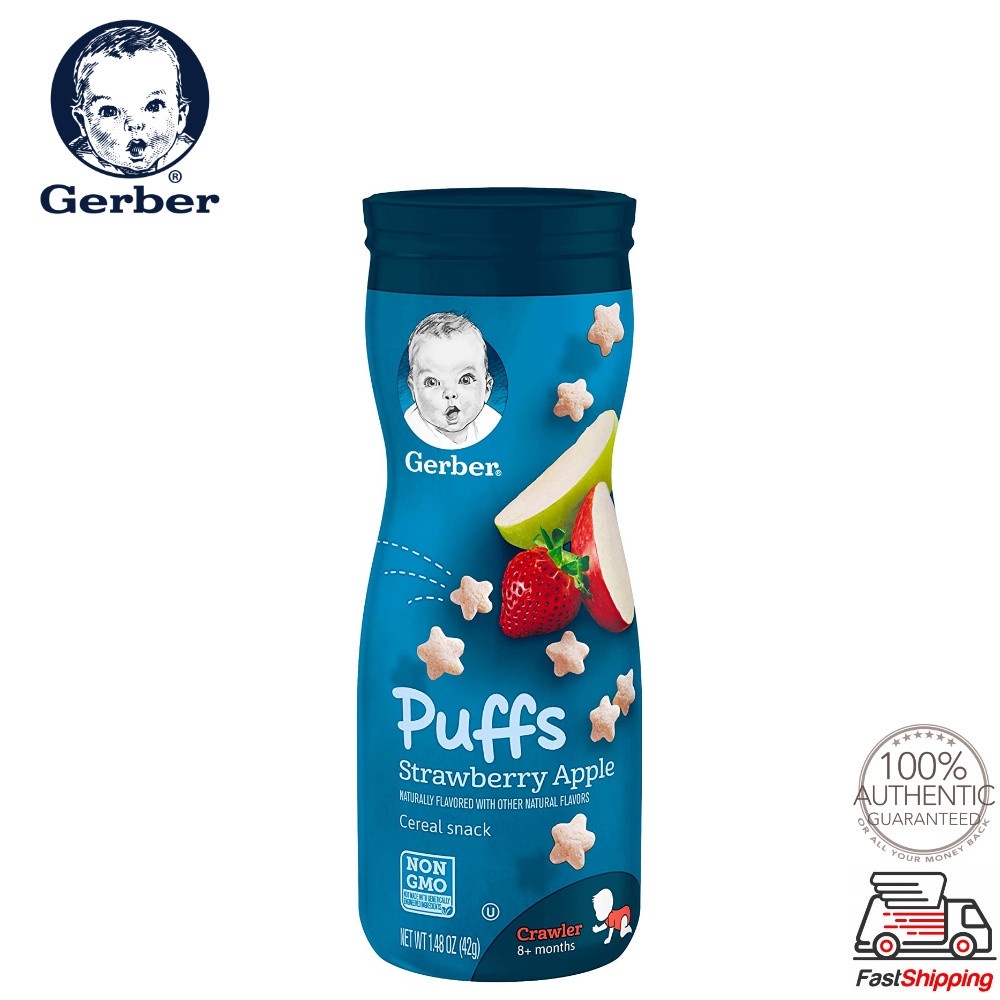 Gerber Baby Snacks Puffs Strawberry Apple 42g (Expiry: 10/2023 ...