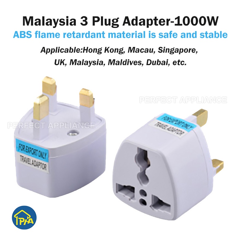 【Ready Stock】Universal 3 Pin Plug Socket Travel Adaptor (US EU CHINA To ...