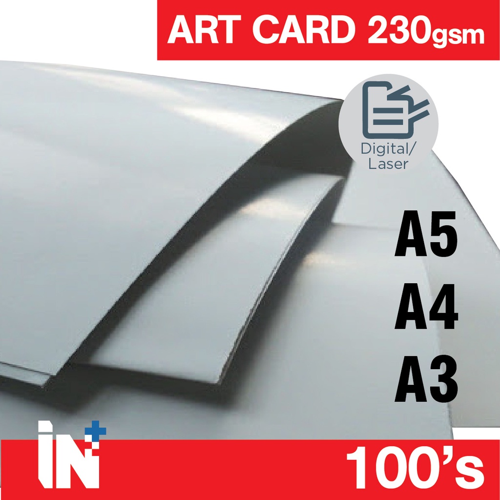 Art Card 230gsm 100's A5/A4/A3/A3+ Gloss Coated card magazine cover ...