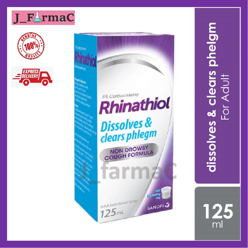 Rhinathiol Adult Cough Syrup 125ml (Ubat Batuk Berkahak untuk Dewasa ...