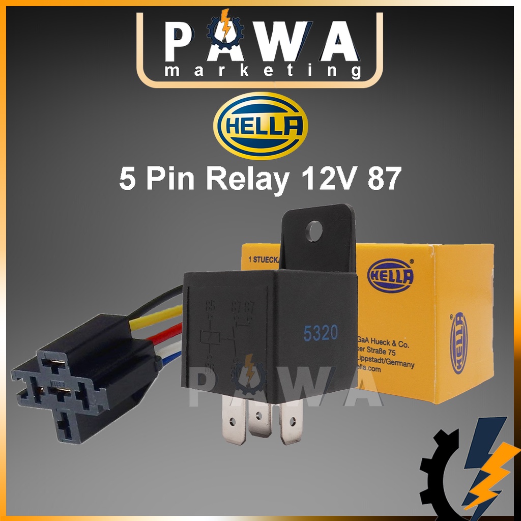 Pawa Hella 5 Pin Relay 12V 30A (4RA 933 791 101 / 0332 019 150 ...