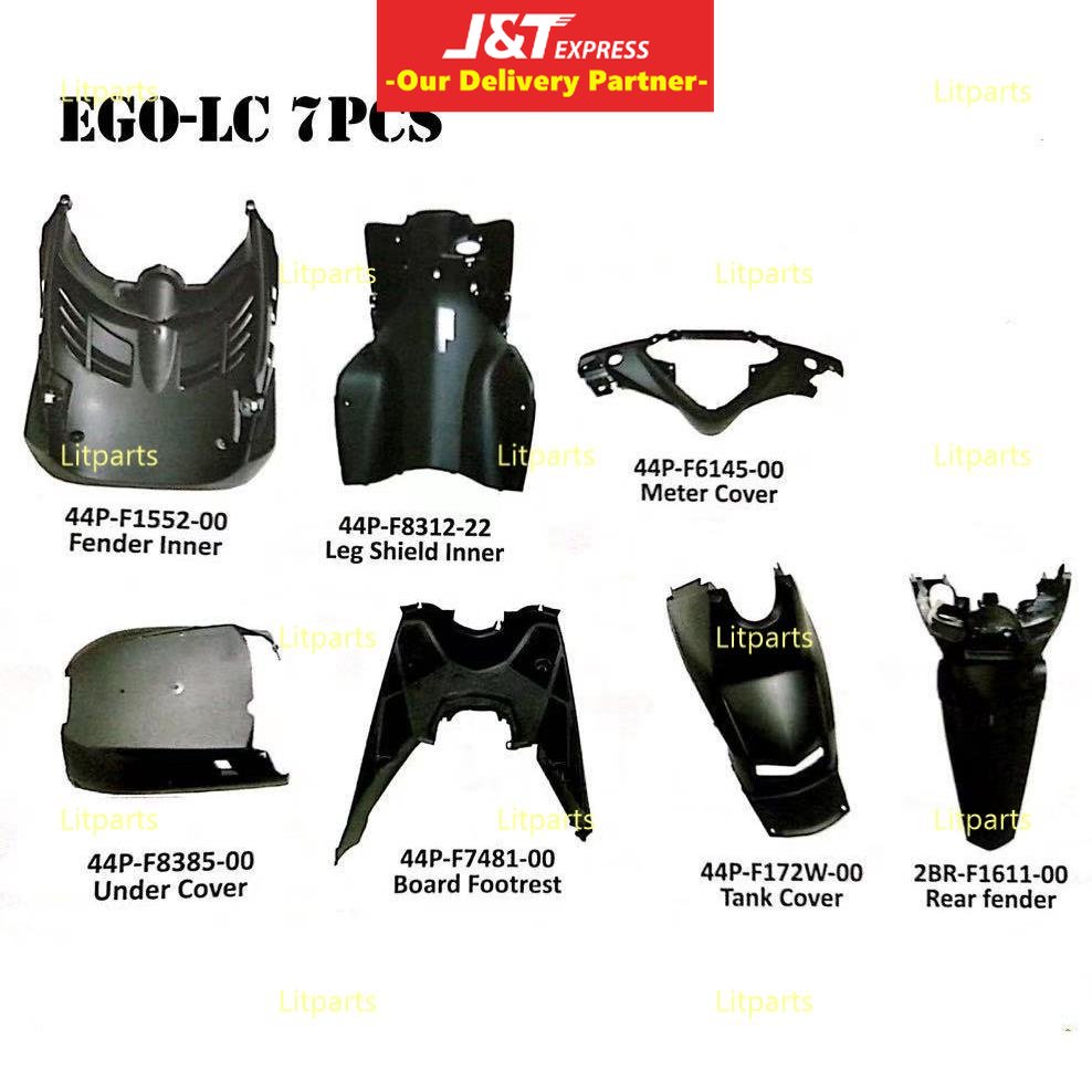 HLD Inner Cover Body Hitam Full Set Black 7 Pcs EGOLC EGO-LC | Shopee Malaysia
