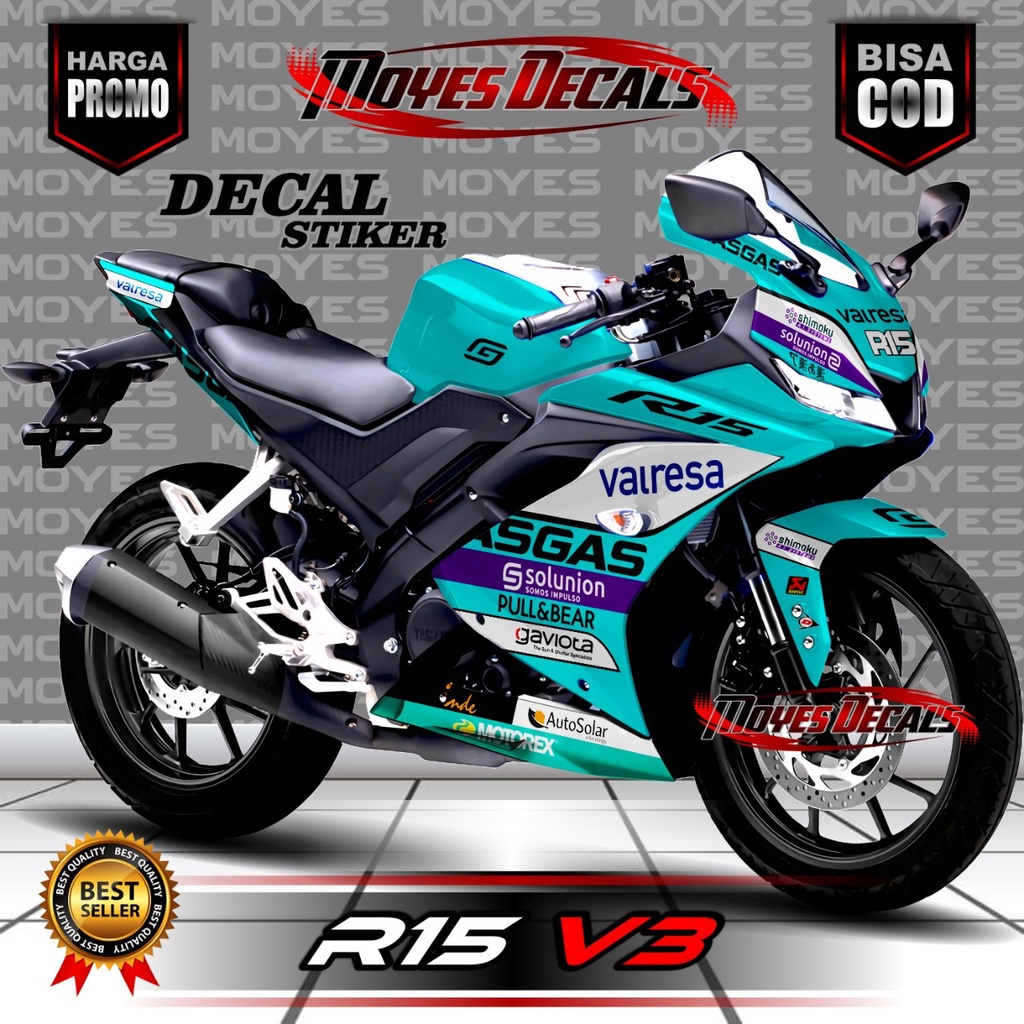 Decal Sticker Motorcycle R15 V3 Full body Variation Sticker Yamaha R15 ...