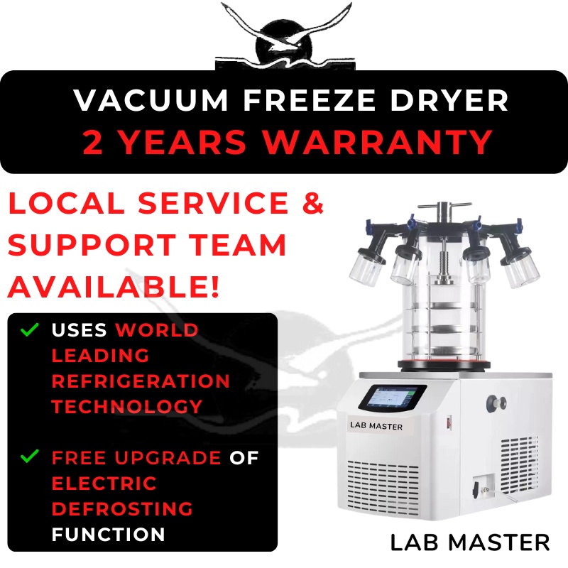 LAB MASTER/MALAYSIA Vacuum Freeze Dryer for Chemicals Soil Agriculture ...