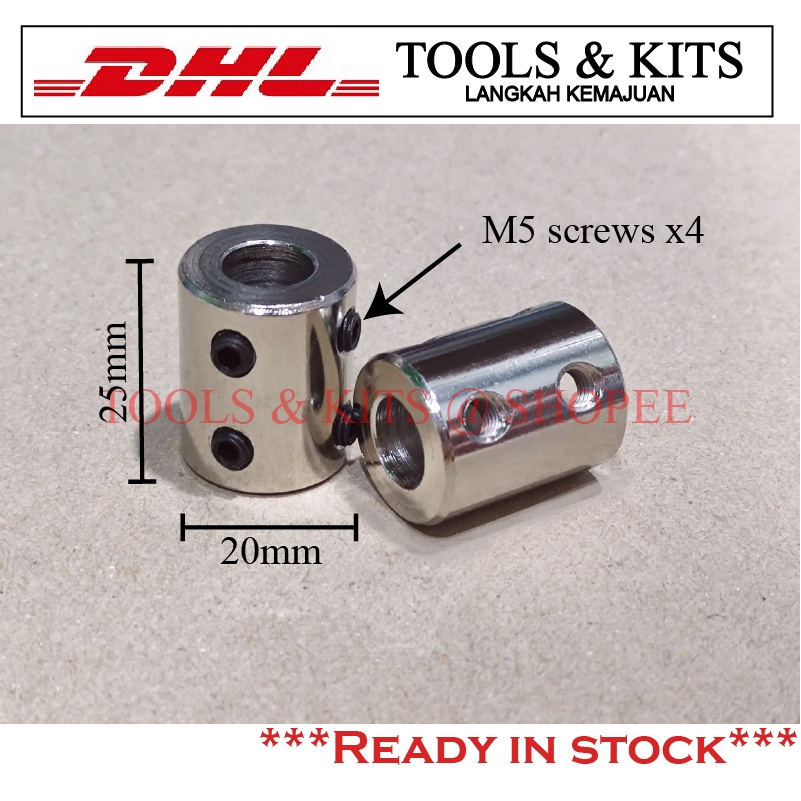 Stainless Steel Coupling Connector 12mm for Linear Steel Rod 6mm/8mm ...