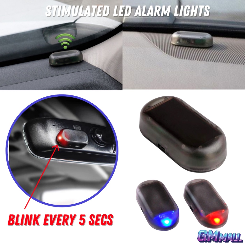 CAR ALARM LIGHT anti theft Flash Warning Light Caution Dummy Alarm ...