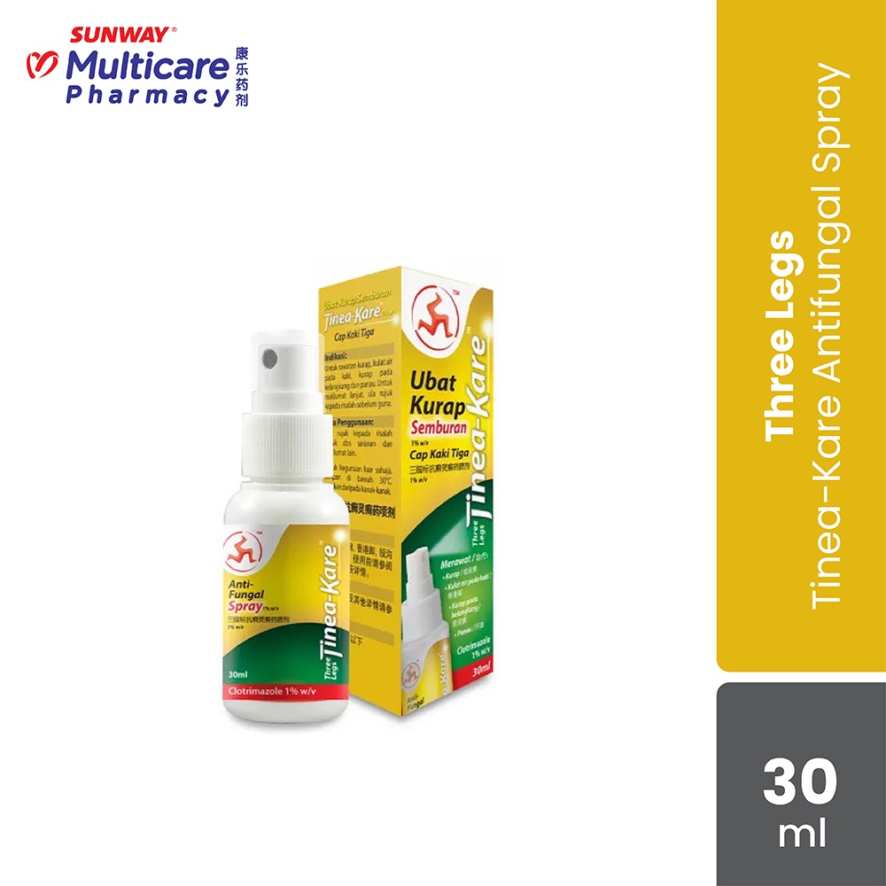 3 Legs Tinea Kare Anti Fungal Spray 30ml | Shopee Malaysia