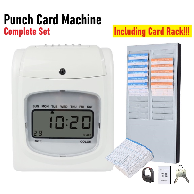 Best Quality Electronic Time Recorder Punch Card Machine 1 Year ...