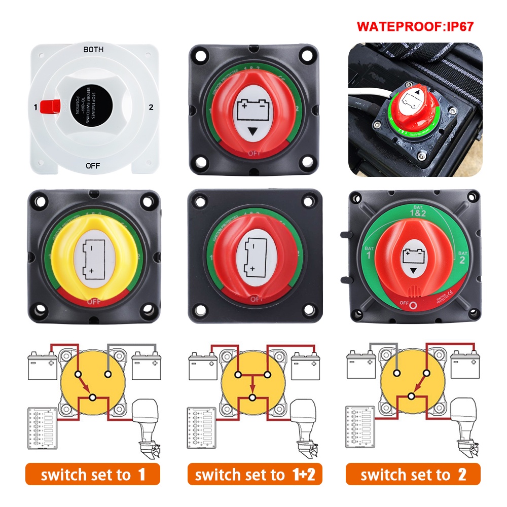 12v/24v/48v Dual Battery Isolator Marine Boat Battery Switch For Yacht ...