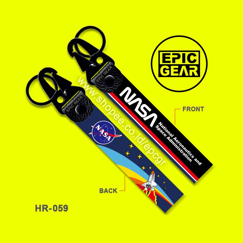GANTUNGAN High QUALITY KEYCHAIN LOGO NASA WORM PREMIUM KEYCHAIN HOLDER ...