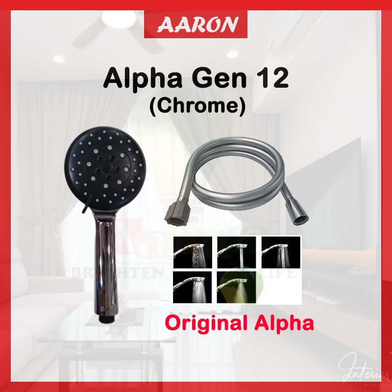 ALPHA Hand Shower Head GEN5 Gen9 Gen12 with Chrome and White Aaron Shop ...