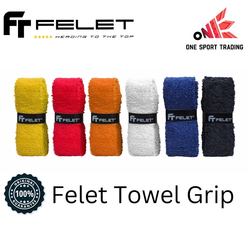 (Ready Stock) Felet Fleet Badminton Cotton Towel Grip Tennis Grip ...