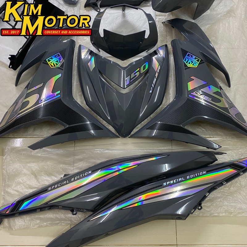 COVERSET Y15 V1 V2 ORIGINAL VELOZI COVERSET MATT BLACK CHROME SILVER 3D ...
